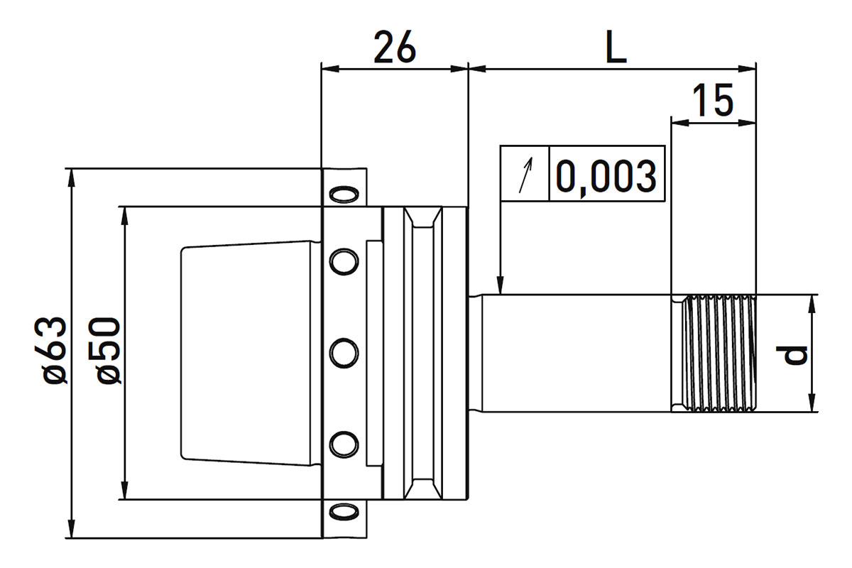 IGSTOOL Grinding Wheel Adapter HSK-50E, For Strausak Tool Grinding ...